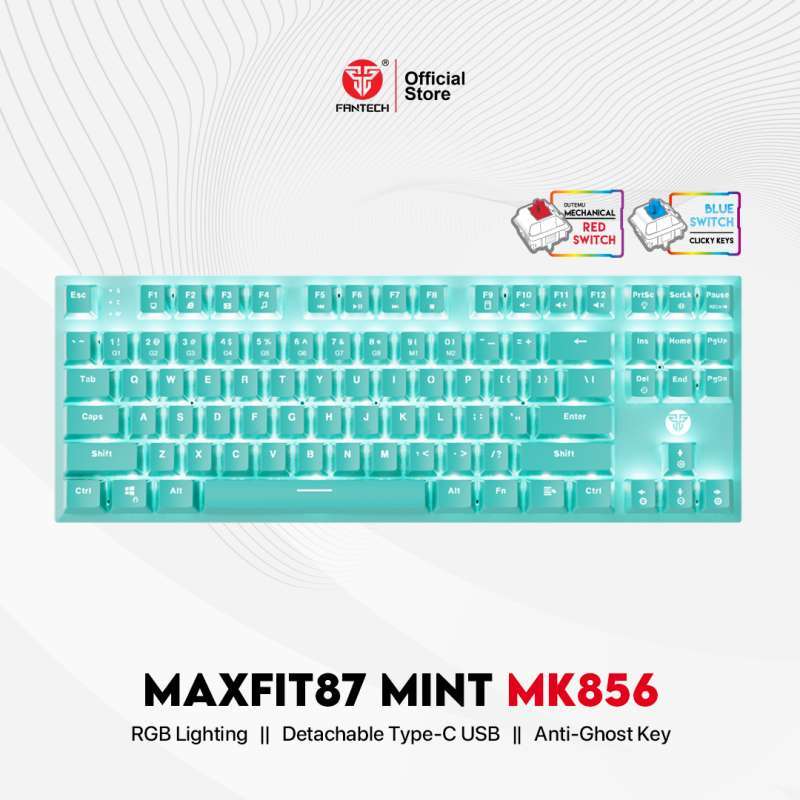 Jual Fantech Maxfit87 Mk856 Mechanical Keyboard Gaming Mint Edition Di ...