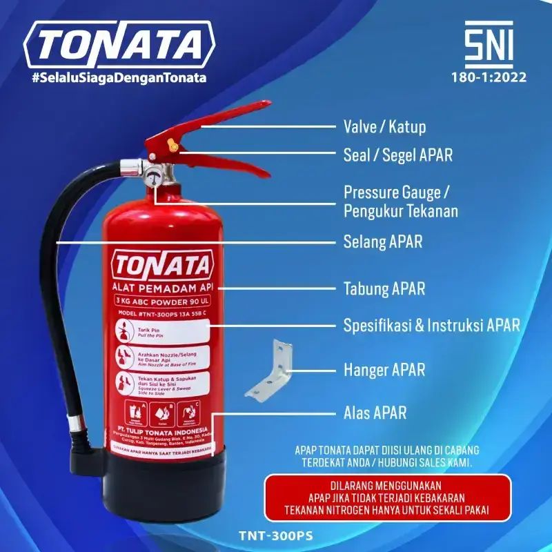 Promo Alat Pemadam Api Tonata Sni / Apar Abc Powder 3 Kg Diskon 25% Di ...