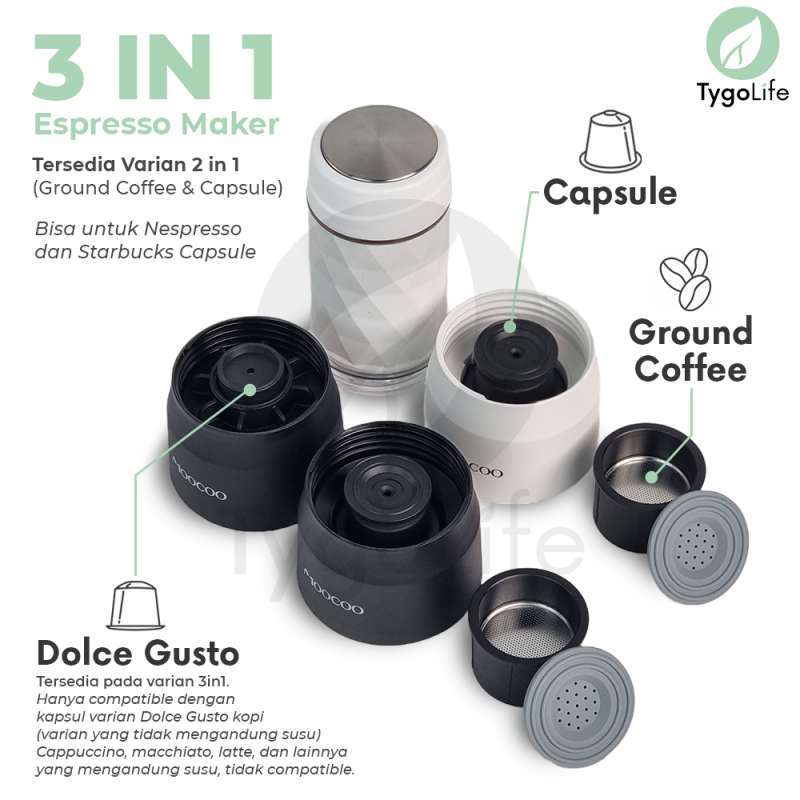 Promo Tanser Moocoo Espresso Coffee Maker Portable Manual Diskon 5% Di ...