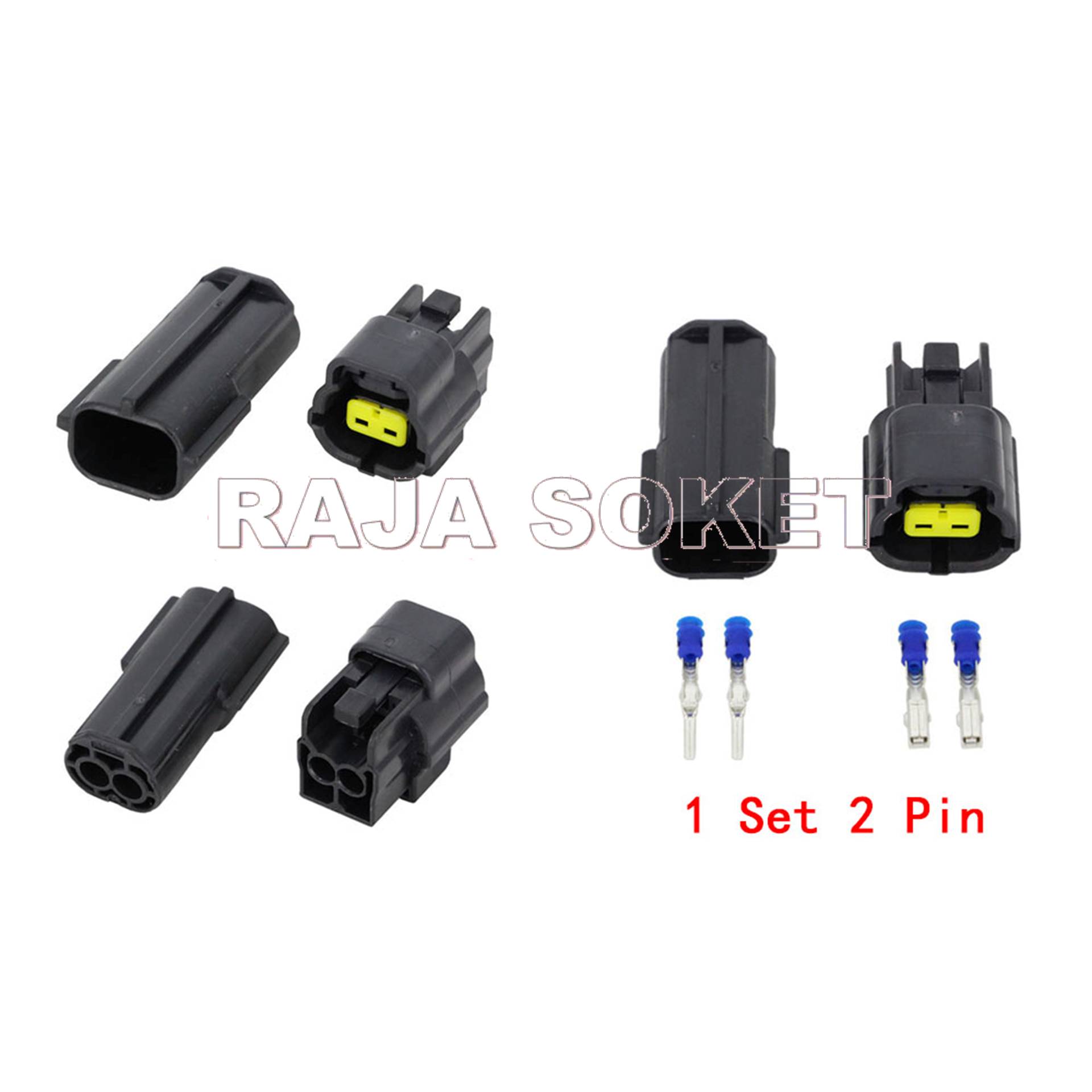 Jual Socket Soket Connector Konektor Waterproof Anti Air 2 Pin Soket ...