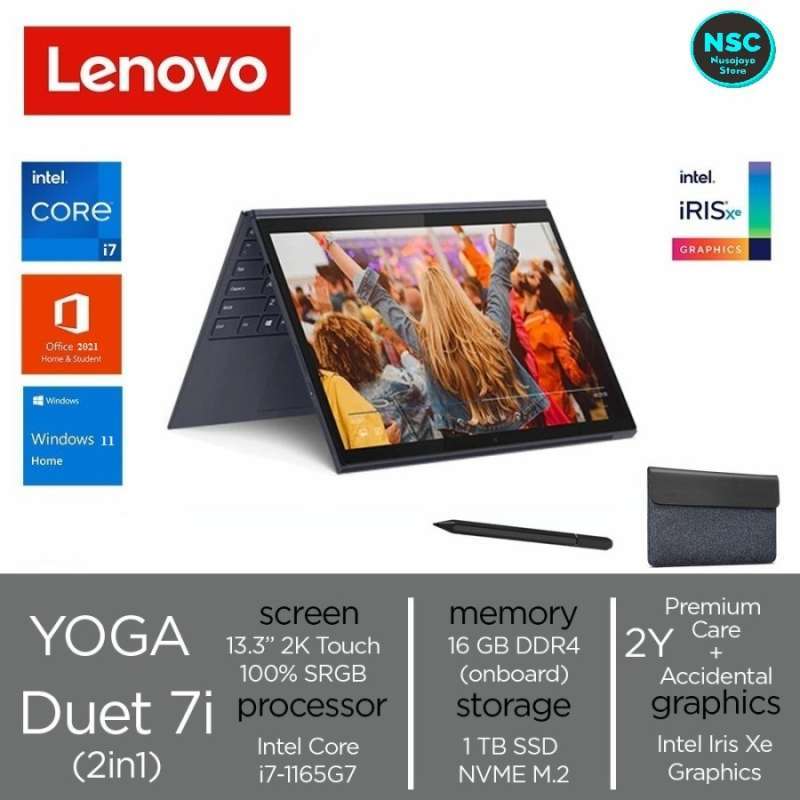Jual Lenovo Yoga Duet 7 13itl6 7lid I7 1165g7 16gb 1tb Ssd 13 Win11 Di Seller Hardware Com