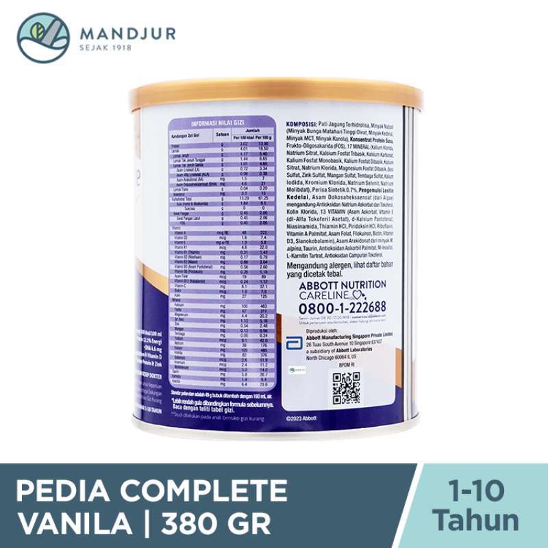 Jual Pediasure Complete Vanila 380 Gram - Susu Formula Khusus Anak ...
