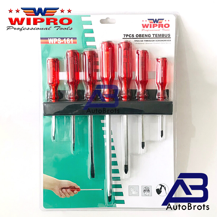 Jual Wipro Obeng Set Tembus Merah 7 Set / Go Thru Screwdriver Set 7pcs ...