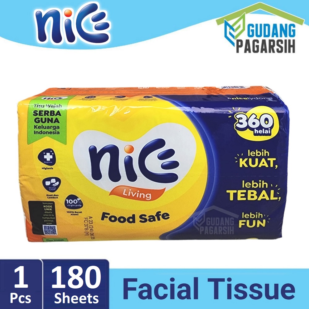 Promo Nice Facial Tissue 180 Sheets - 2 Ply [360 Helai] Diskon 26% Di ...