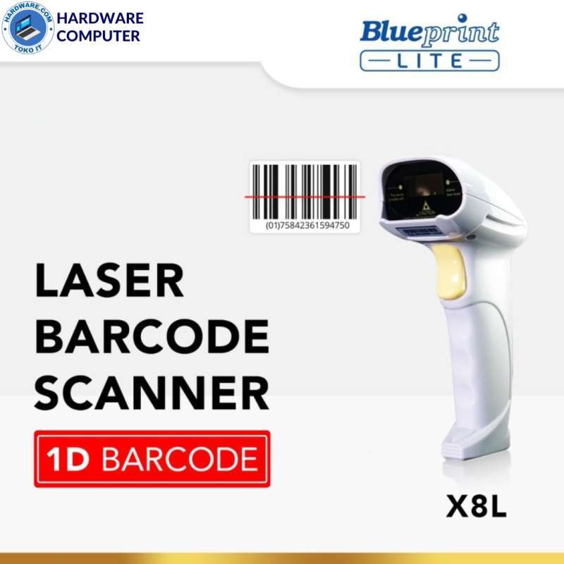 Jual Blueprint Laser Barcofde Scanner 1d Bp-x8l Putih Di Seller ...