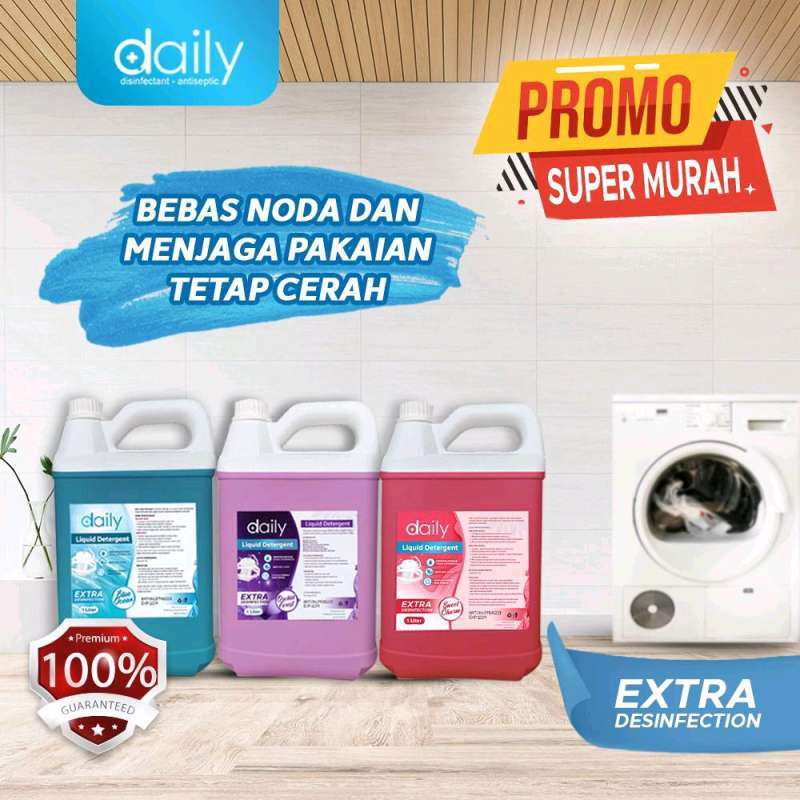 Jual Daily Sabun Cuci Cair Liquid Detergent 5 Ltr Hemat dan Ampuh ...