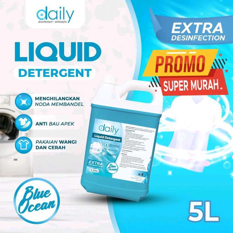 Jual Daily Sabun Cuci Cair Liquid Detergent 5 Ltr Hemat dan Ampuh ...
