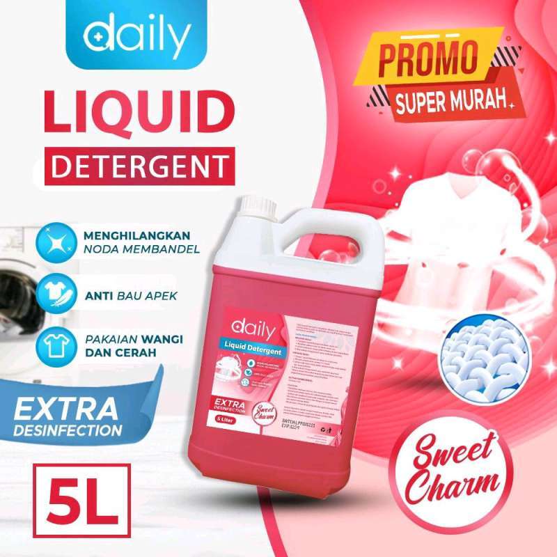 Jual Daily Sabun Cuci Cair Liquid Detergent 5 Ltr Hemat dan Ampuh ...