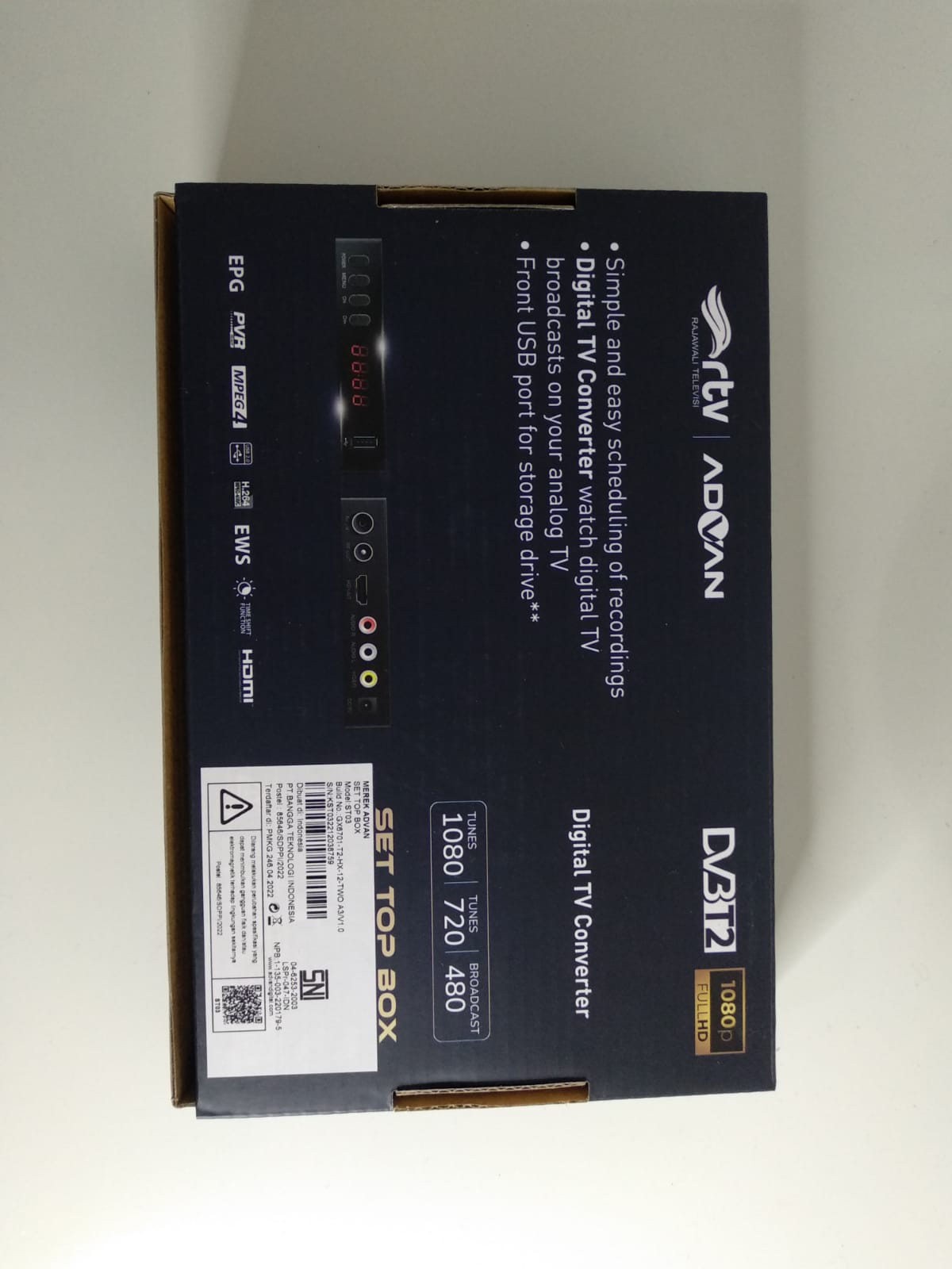 Jual Advan Digipro Stb Dvb T2 Tv Digital Receiver Set Top Box 1080p ...