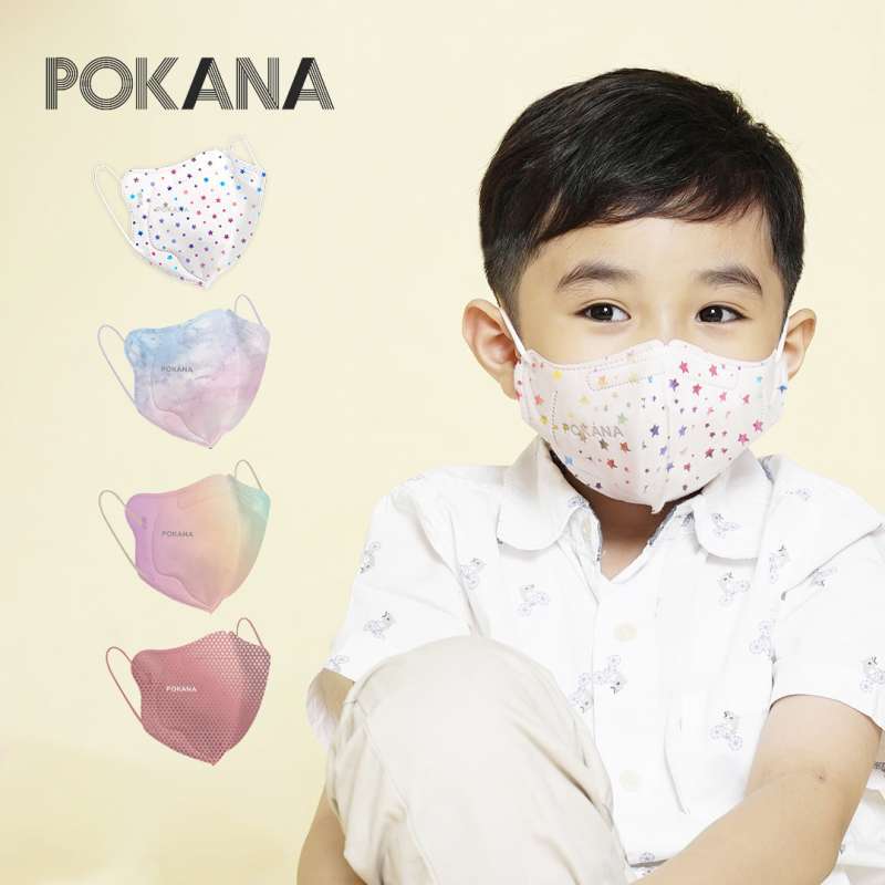 Promo Pokana Kn95 6-ply Fashion Series Kids Earloop Medical Face Mask ...
