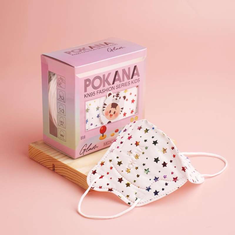 Promo Pokana Kn95 6-ply Fashion Series Kids Earloop Medical Face Mask ...