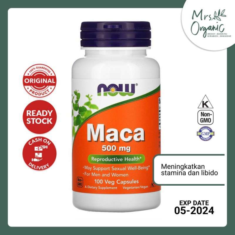 Jual Now Vitamin Vitalitas Maca 500 Mg 100 Veg Capsules Di Seller Mrsorganicsurabaya - Simomulyo ...