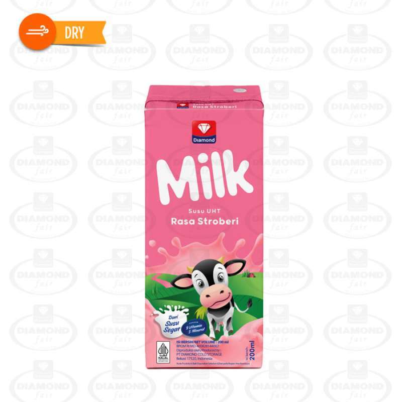 Jual Diamond Milk Uht Strawberry [200 Ml] Di Seller Diamondfair-mini ...