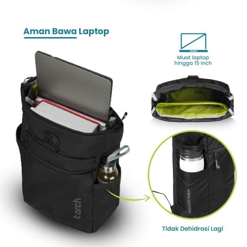 Promo Torch Backpack Laptop Sekolah Waterproof Backpack Hongcheon ...