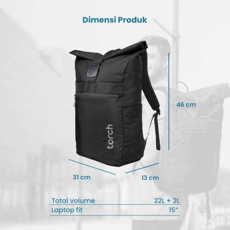 Promo Torch Backpack Laptop Sekolah Waterproof Backpack Hongcheon ...