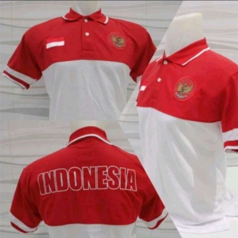 Jual Kaos Kerah / Baju Indonesia Merah Putih / Polo Shirt / Kaos Wangky Garuda Di Seller ...