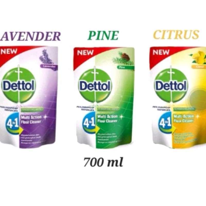 Jual Dettol Pembersih Lantai Refill Pouch 700ml / Dettol Floor Cleaner ...