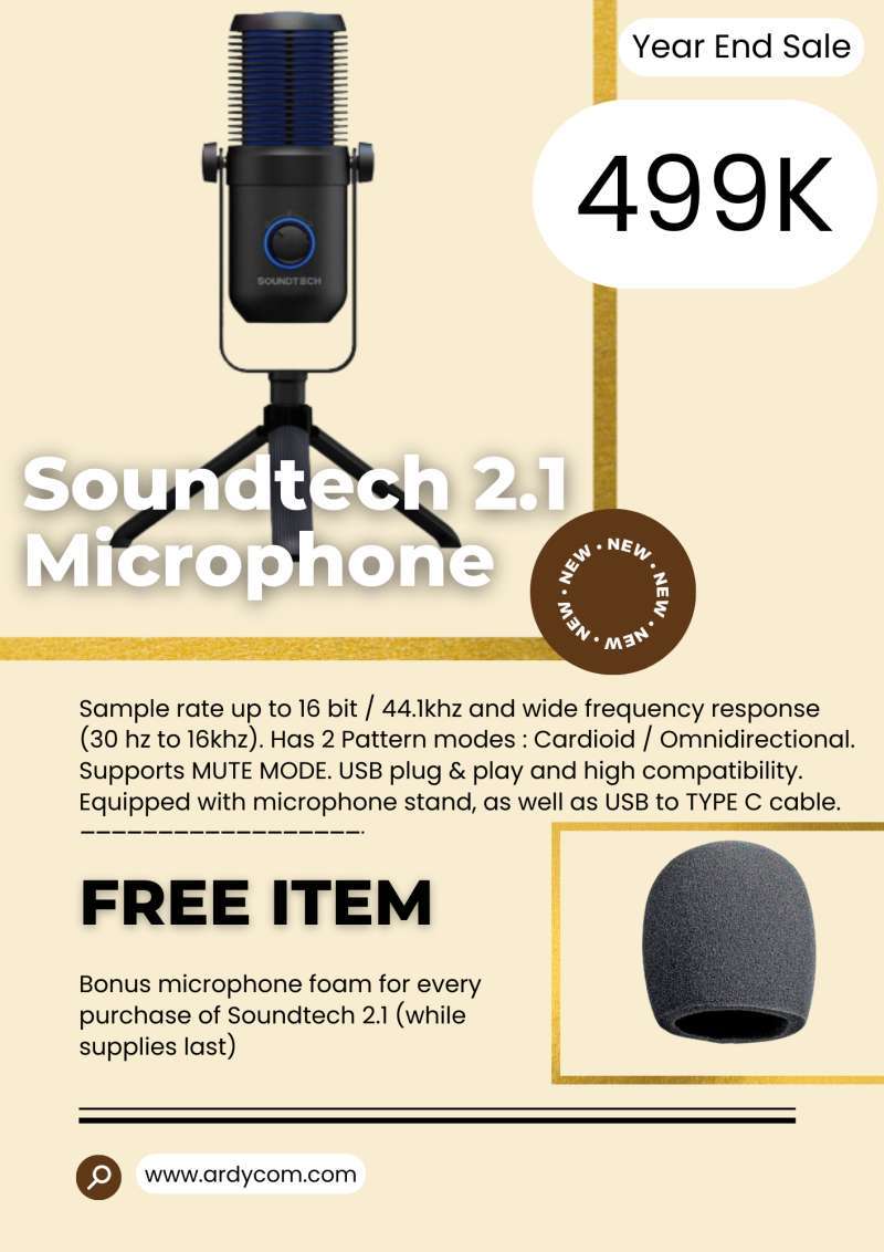 Jual Soundtech 2 1 Condenser Microphone Original, Murah & Diskon ...