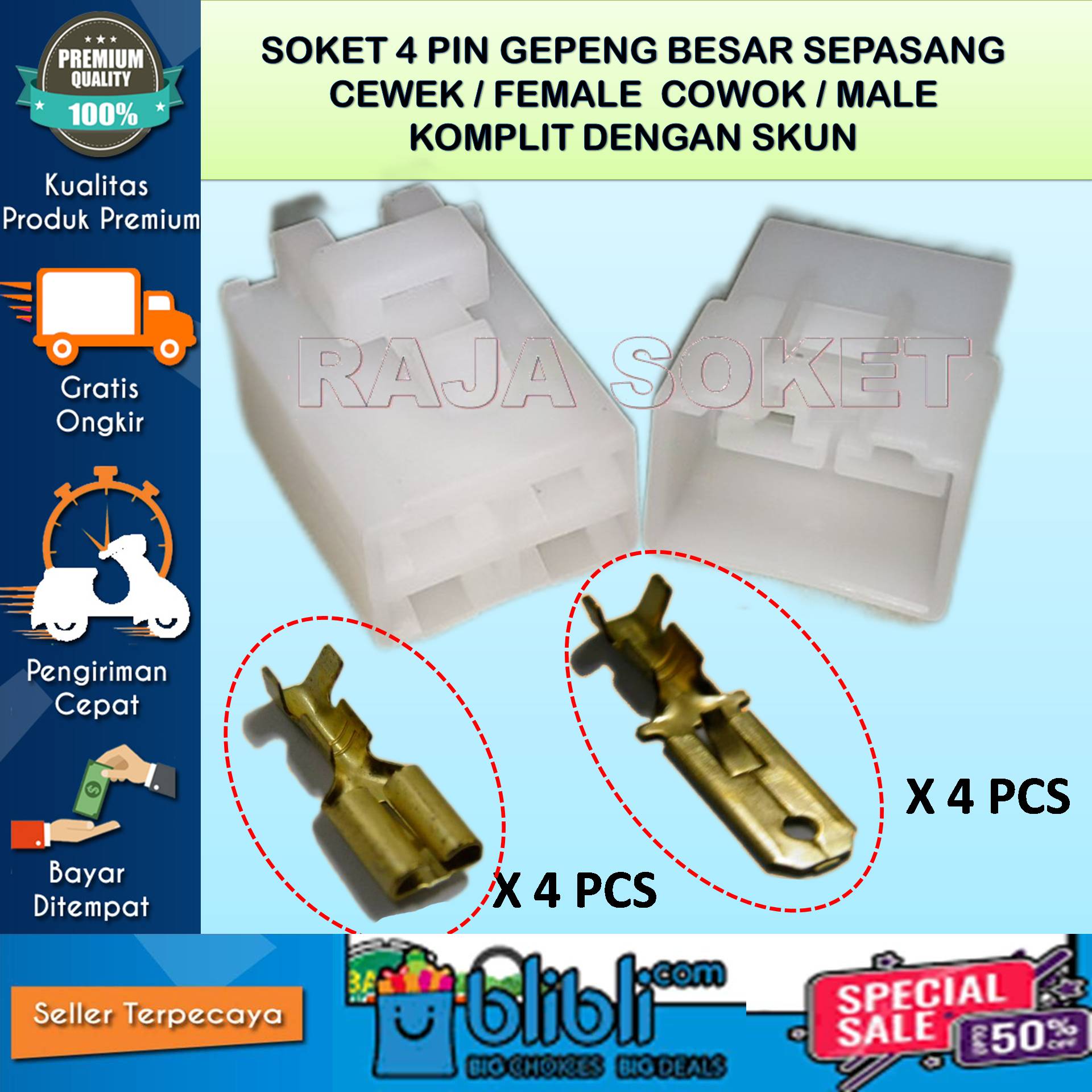 Jual Soket Kabel 4 Pin Terbaru Dengan Harga Termurah Di 2024 | Blibli