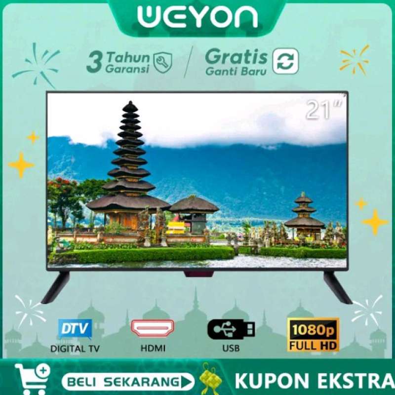 Jual Tv Led 21 Inch Full Layar Hdmi-vga-va-usb-cctv Dan Bisa Buat ...