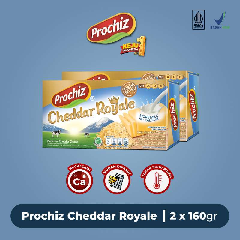 Promo Keju Prochiz Cheddar Royale 160 Gr Double Pack Diskon 47% Di ...