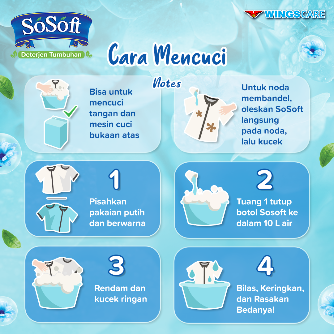 Promo SoSoft Deterjen Cair Nature Fresh Botol 700 mL [2 Pcs] Diskon 41% ...
