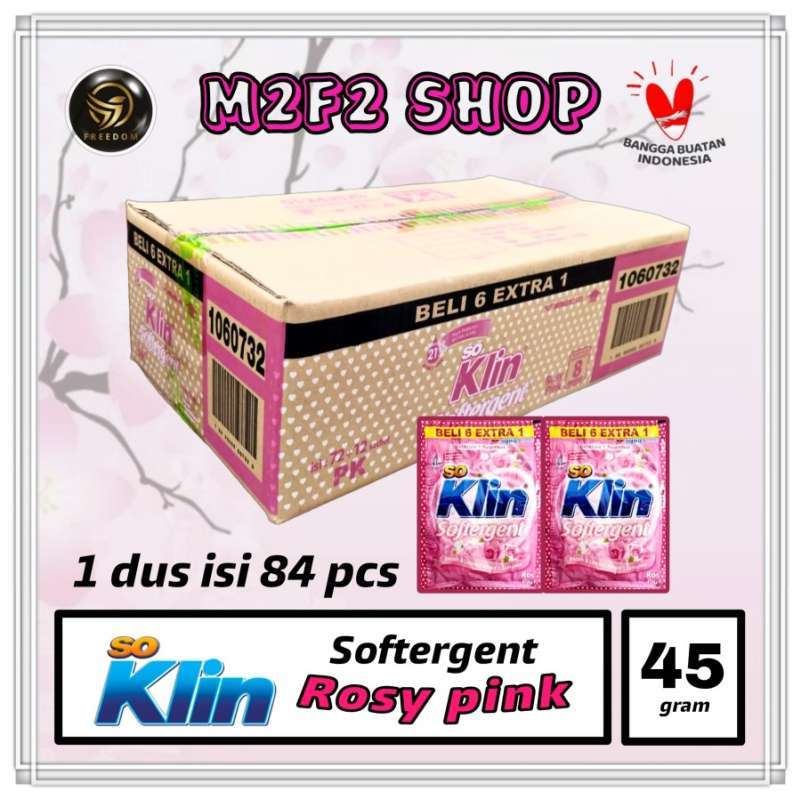 Promo So Klin Bubuk Softergent Rosy Pink - 45 gr (Kemasan Karton ...