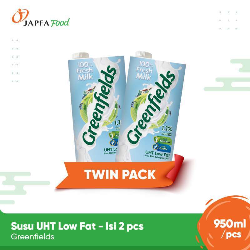 Promo Greenfields Susu Uht Low Fat / Susu Segar Rendah Lemak 950ml ...