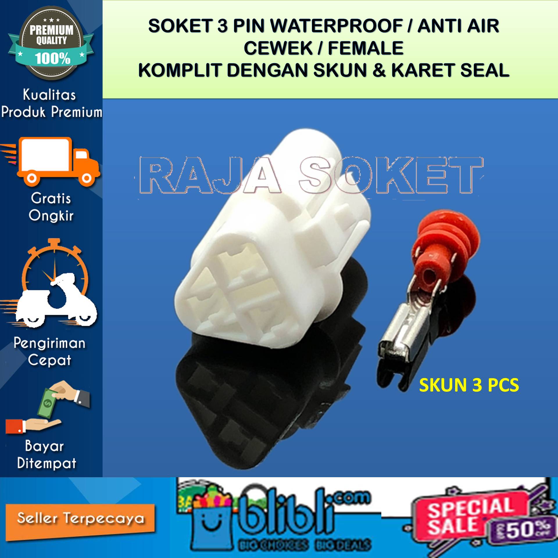 Jual Soket 3 Pin Soket DLC diagnostic scanner Yamaha Anti Air ...