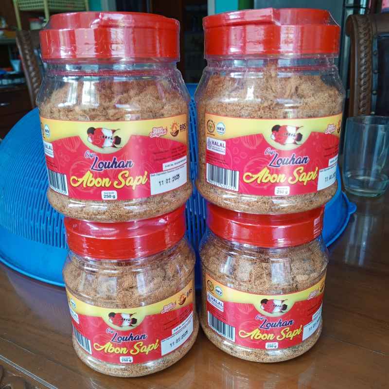 Jual Abon Sapi Merek Louhan 250 Gr Toples Halal Premium Enak Di Seller