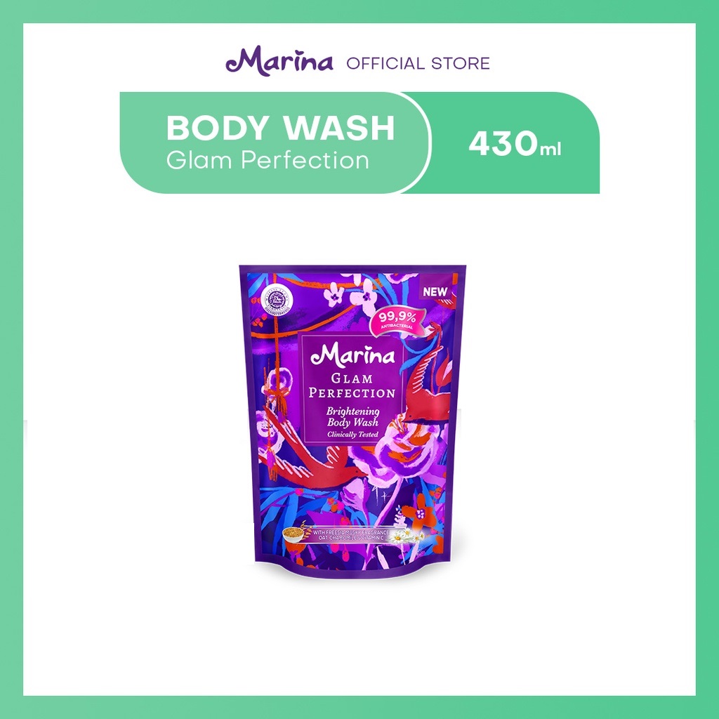Promo Marina Brightening Body Wash Refill 400ML - Glam & Perfection Diskon 20% di Seller Tempo ...