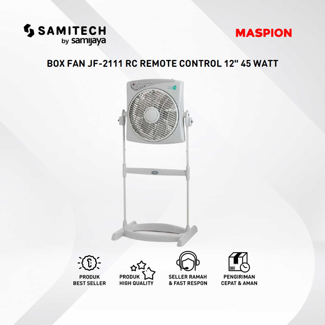 Promo MASPION JF-2111 RC Box Fan Berdiri 12 Plus Remote Control Diskon ...