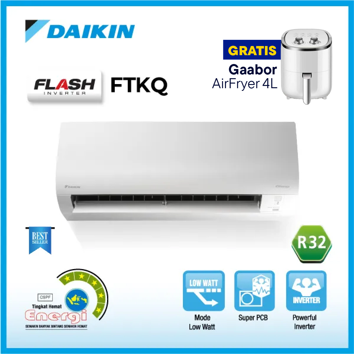 Jual DAIKIN AC Flash Inverter [1,5 PK] STKQ35UV - FTKQ35UVM4 ...