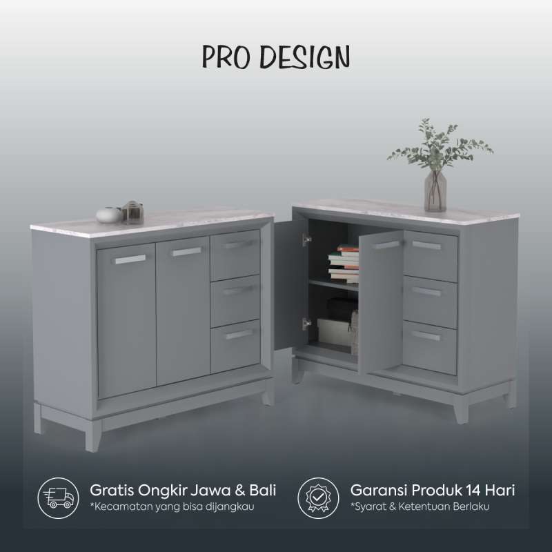 Promo Pro Design Tetra Bufet Dengan 2 Pintu 3 Laci Diskon 33% di Seller ...
