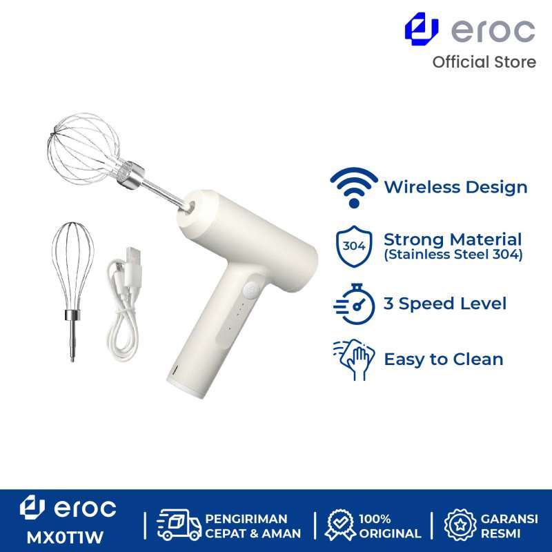 Jual EROC Hand Mixer Electric Wireless- Portable Mixer - Stainless ...