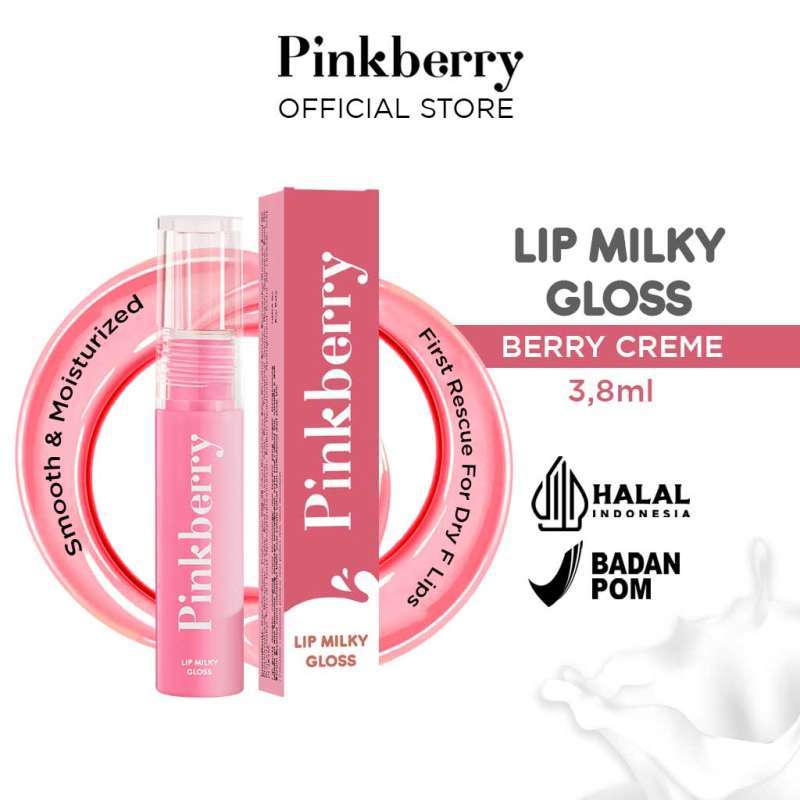 Jual Pinkberry Lip Milky Gloss Berry Creme 3.8 ml di Seller PINKBERRY ...