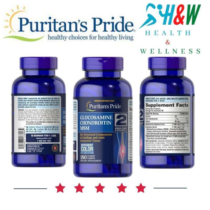 Promo Suplemen Vitamin Puritan Triple Strength Glucosamine Chondroitin ...