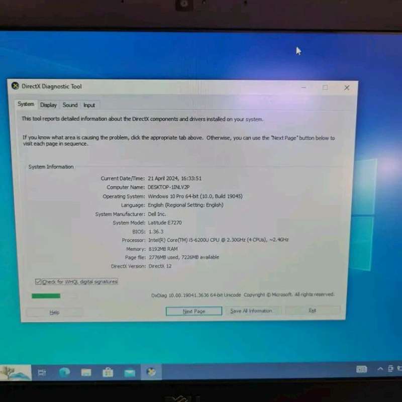 Jual Dell Latitude 7270 Core I5 Gen 6 RAM 8gb/ssd 256gb Di Seller ...