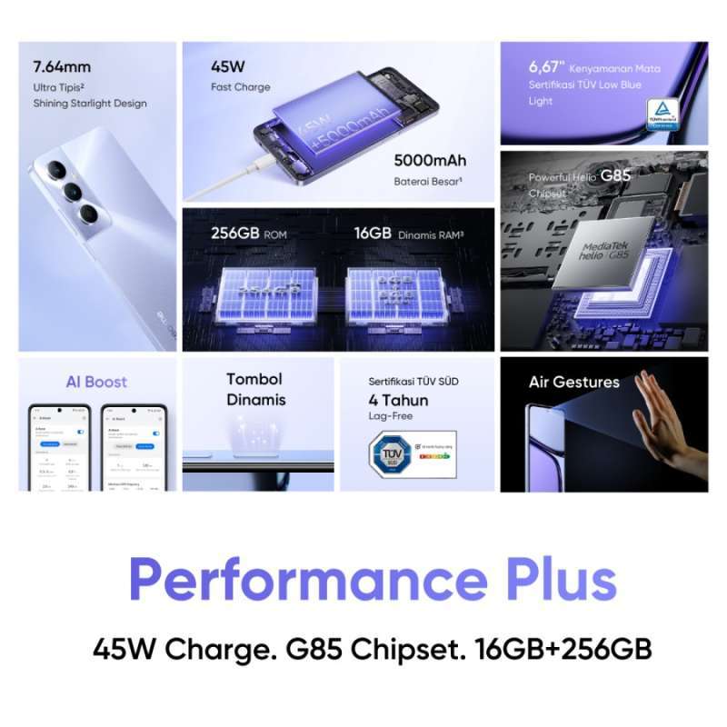 Jual Realme C65 45w Fast Charge | 5000mah Massive Battery | G85 ...