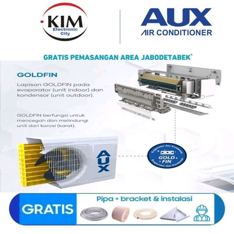 Jual Ac Aux 0.5 Pk Best-5qcr3 1/2 Pk Normal Watt Goldfin R32 [free Instalasi+material] Garansi ...