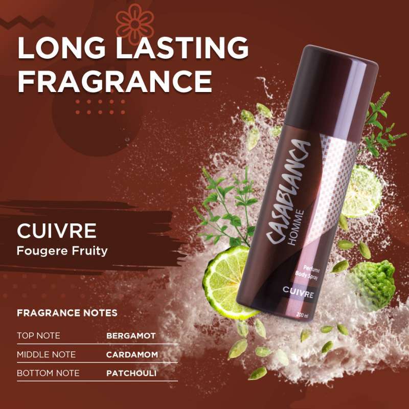 Promo Casablanca Cuivre Copper Body Spray Pria [200 Ml] Diskon 20% Di ...