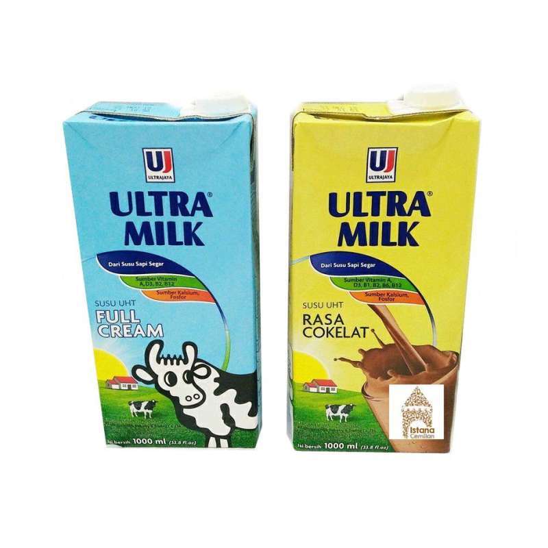 Jual Susu Uht Ultra Milk 1000ml All Varian - Full Cream Di Seller Toko ...