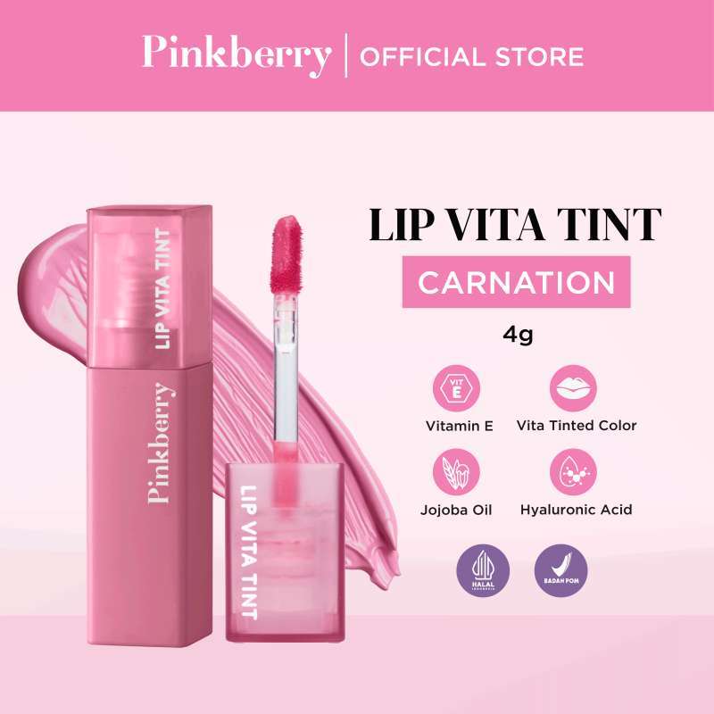 Promo Pinkberry Lip Vita Tint 4.0gr Carnation - Shiny And Longlasting ...