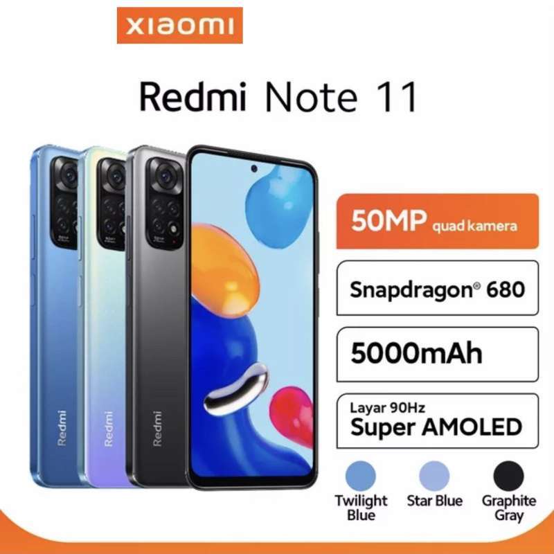 Jual Xiaomi Redmi Note 11 (4gb/128gb - 6gb/128gb) Snapdragon 680 4g - 50mp Quad Camera - Nfc - 6 ...