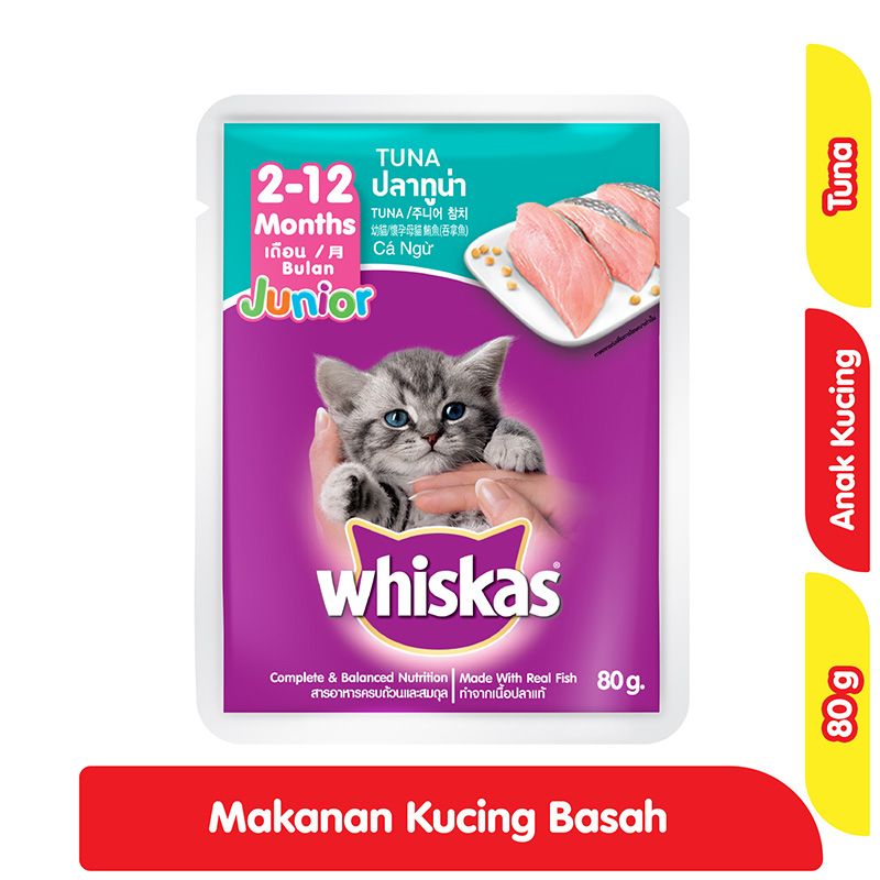 Jual Whiskas Pet Food Kucing Kitten Wet Tuna 80 G Di Seller Alfamidi ...