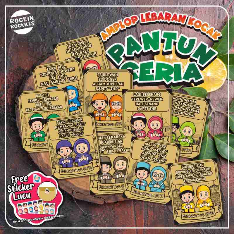 Promo Amplop Lebaran Kocak Pantun Ceria (isi 10 pcs) - Pantun Ceria ...
