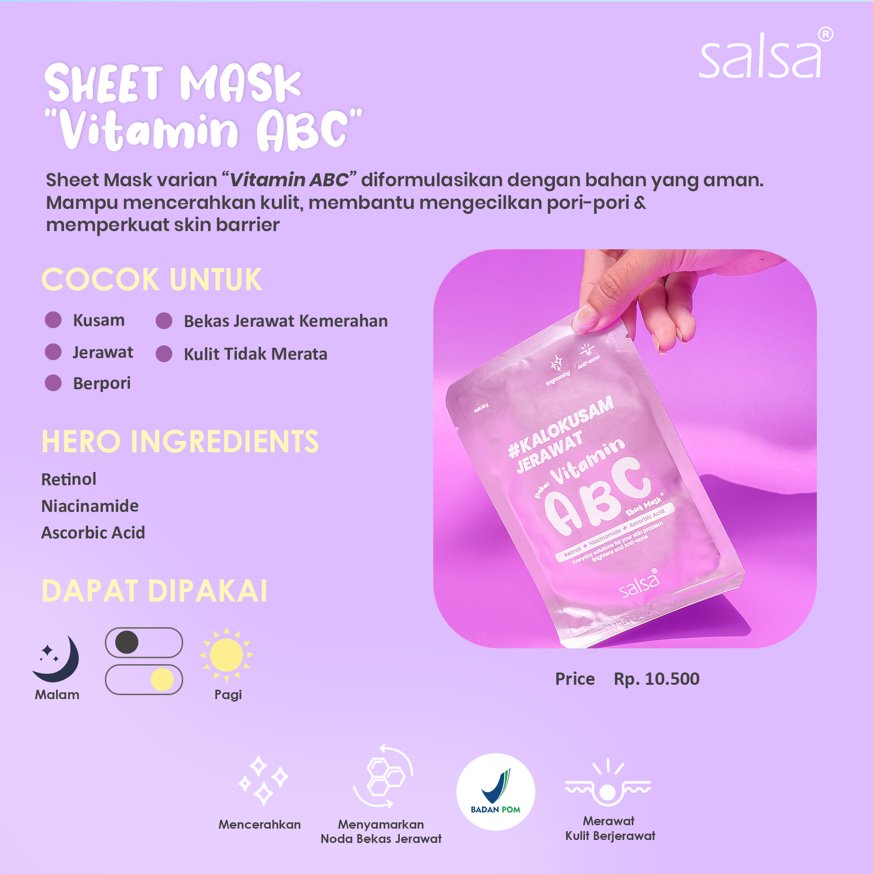 Promo Salsa Sheet Mask - Masker Wajah Daily Diskon 5% Di Seller Salsa ...