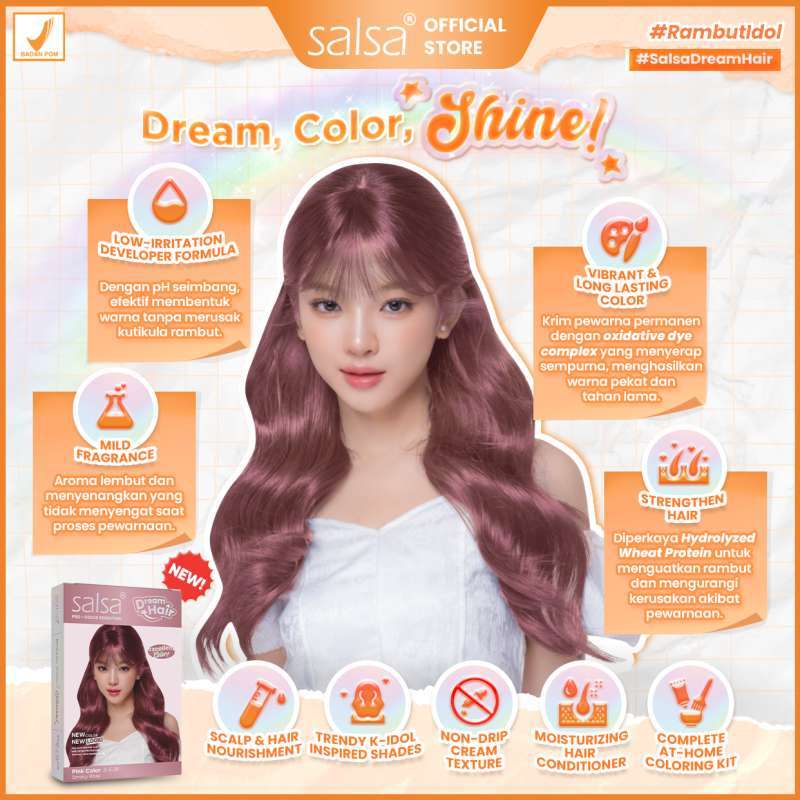 Promo Salsa Dream Hair Color - Cat Rambut Permanen Praktis Intens Tahan ...
