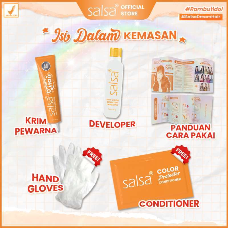 Promo Salsa Dream Hair Color - Cat Rambut Permanen Praktis Intens Tahan ...