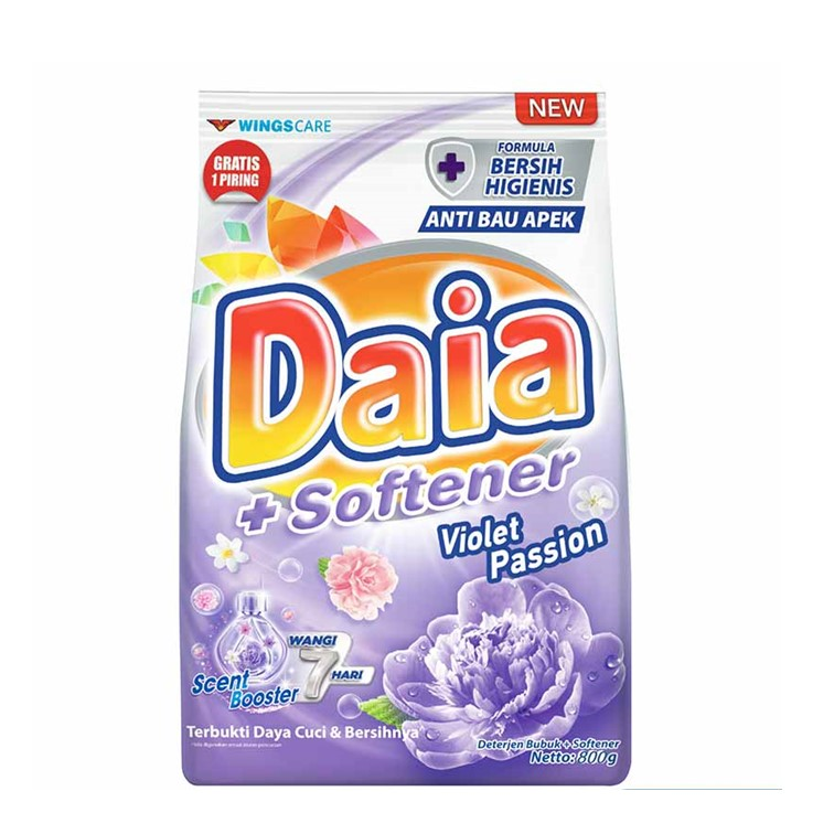 Jual Daia Deterjen Bubuk + Softener Violet 800 g di Seller Alfamidi ...